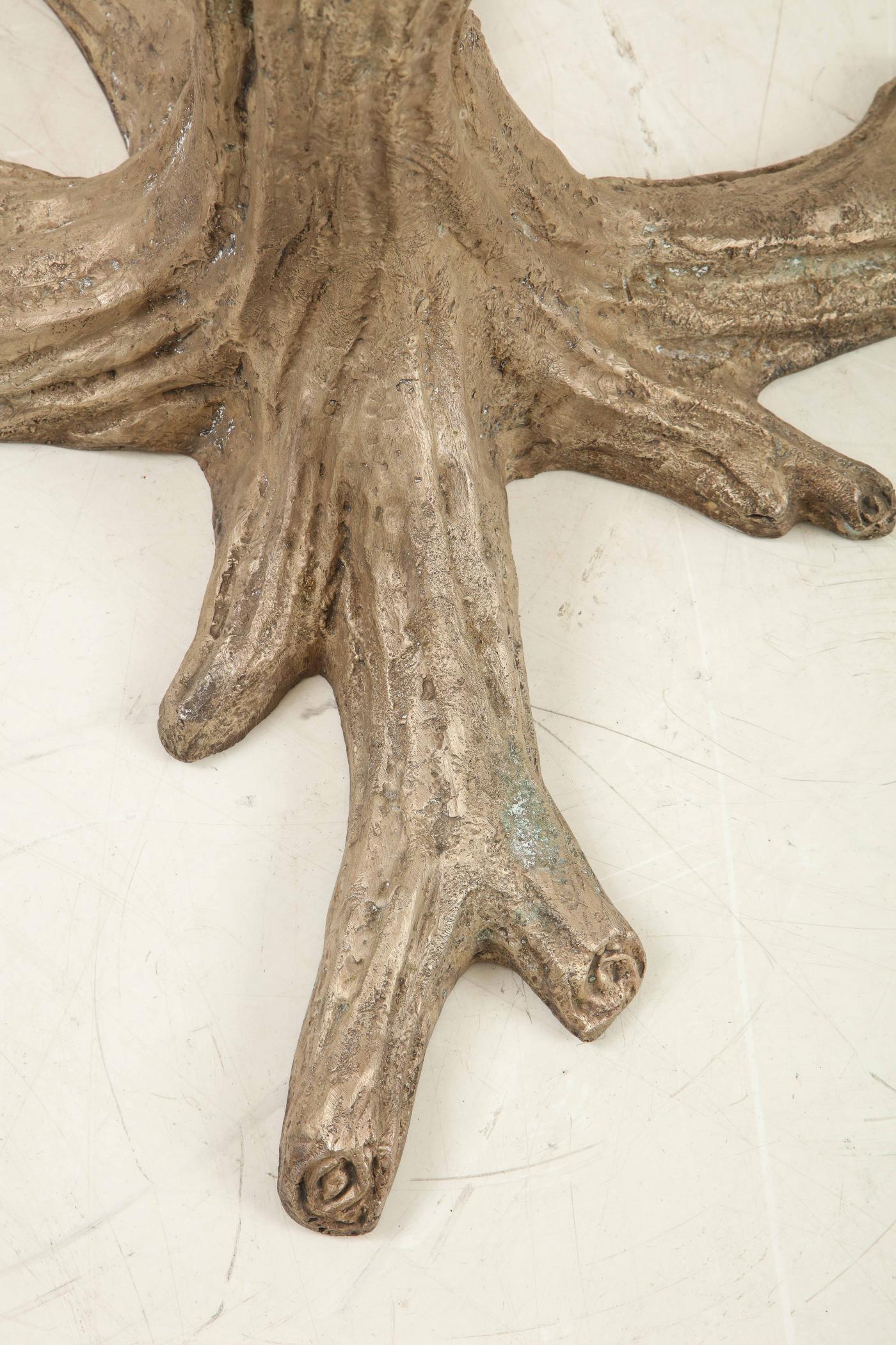 Faux Bois Bronze Tree Table Base