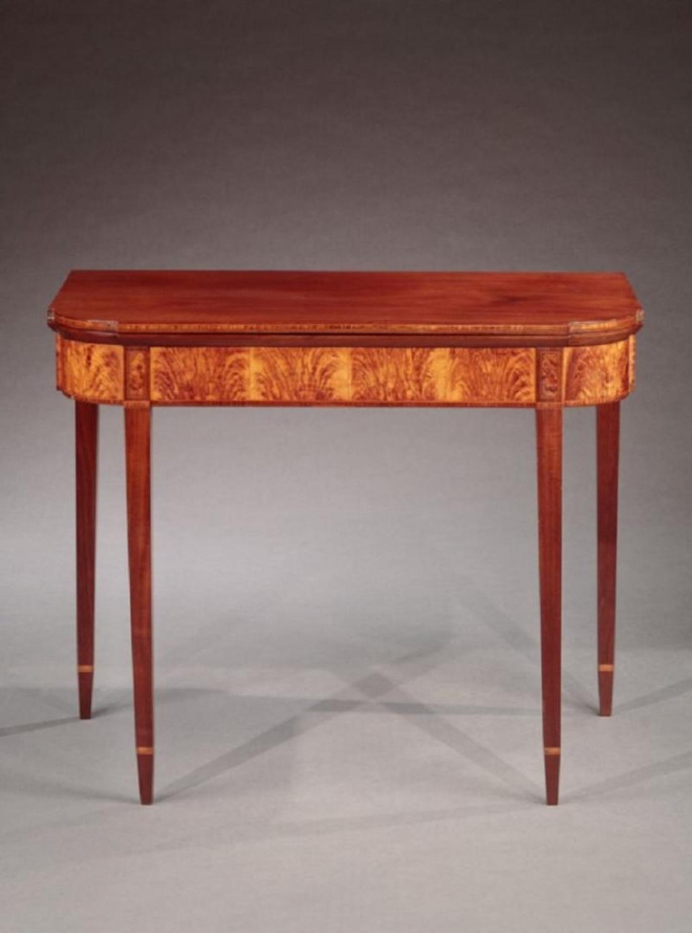 Federal Inlaid Card Table