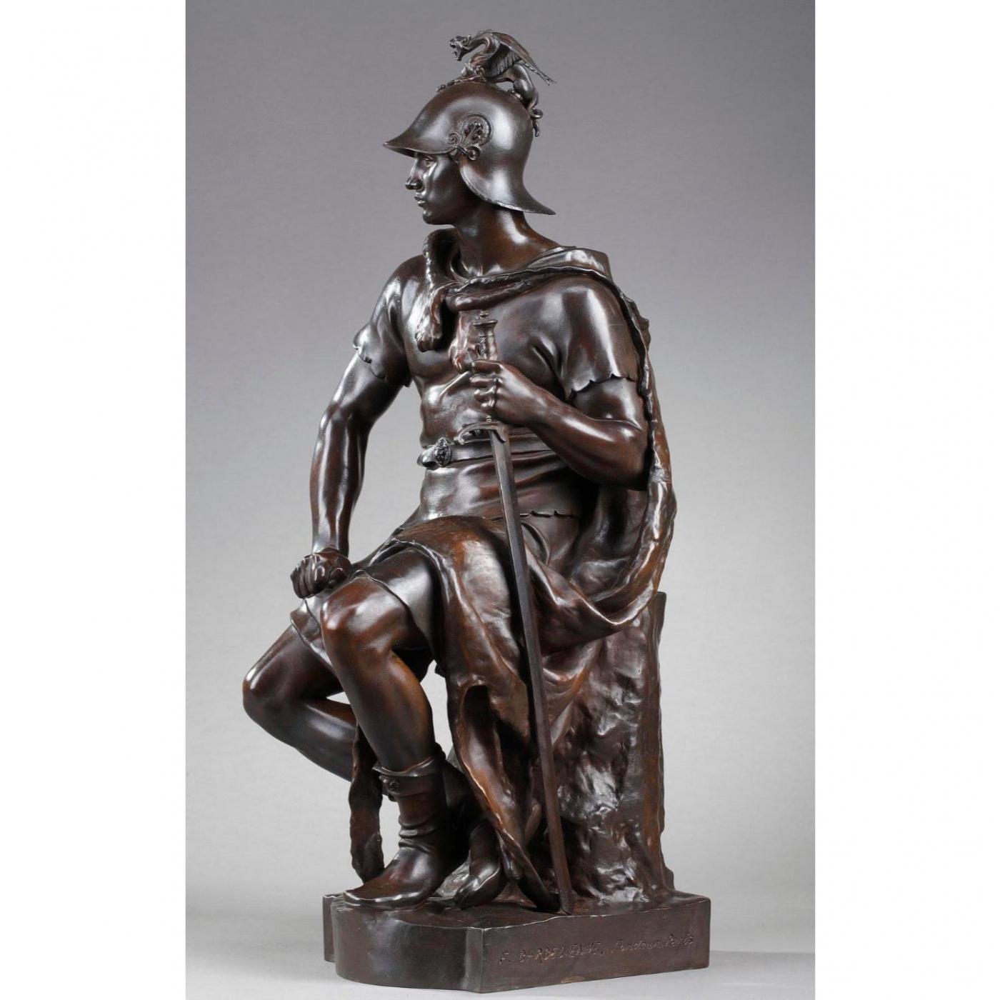 Ferdinand Barbedienne - Huge Antique P. Dubois. F. Barbedienne Bronze ...