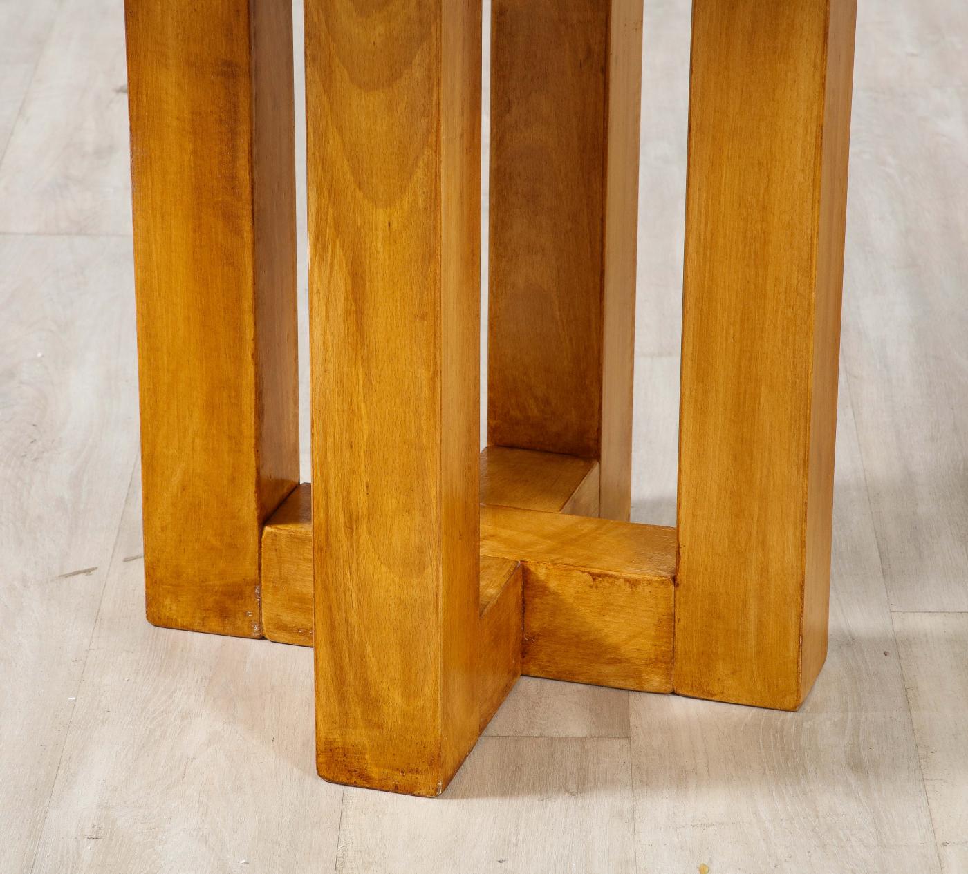 Ferdinando Meccani Travertine, Wood Dining Table or Center Table, Italy ...