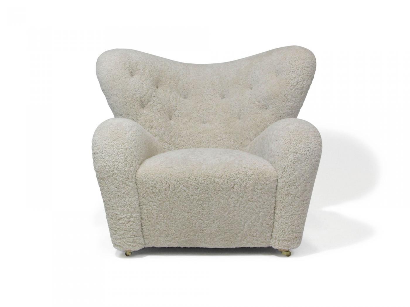 Flemming Lassen - Flemming Lassen "Tired Man" Sheepskin Lounge Chair ...