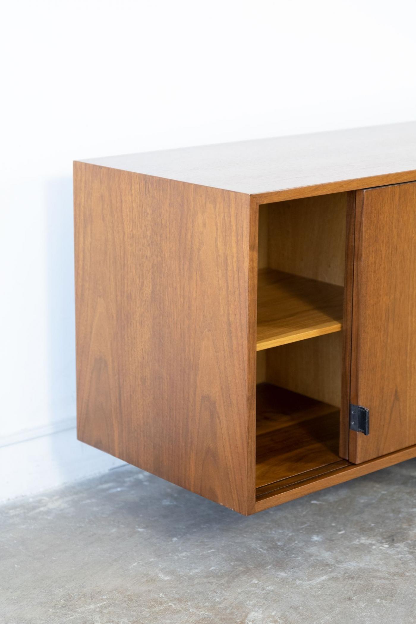 Florence Knoll - Florence Knoll Wall Mount Cabinet in Walnut with Oak ...