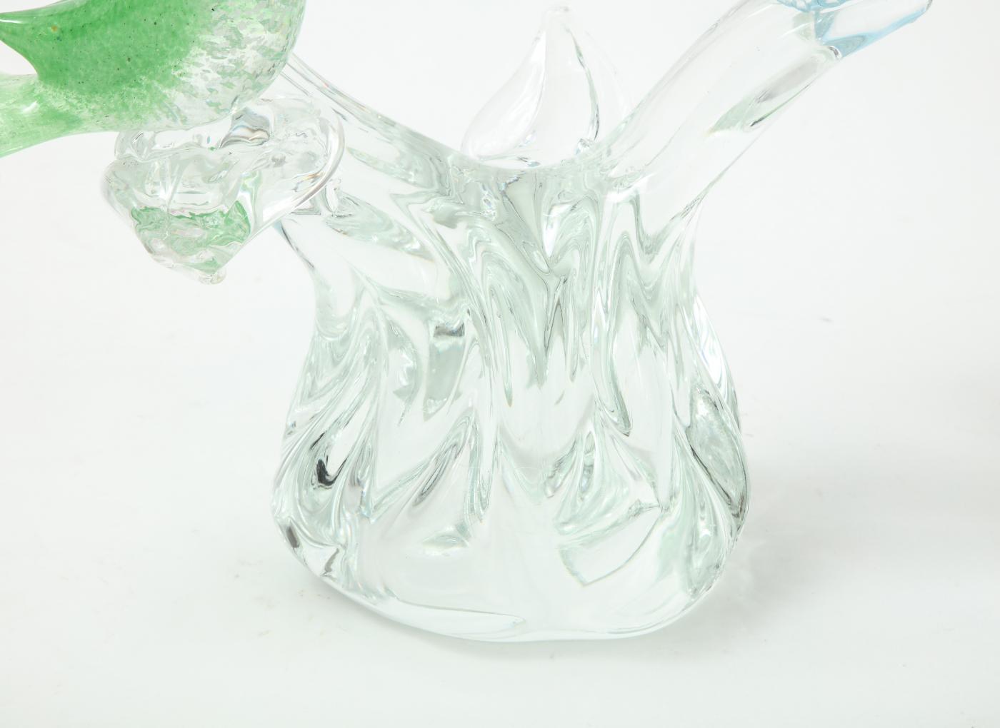 Formia Murano - 1970's Formia Murano Glass Birds Sculpture