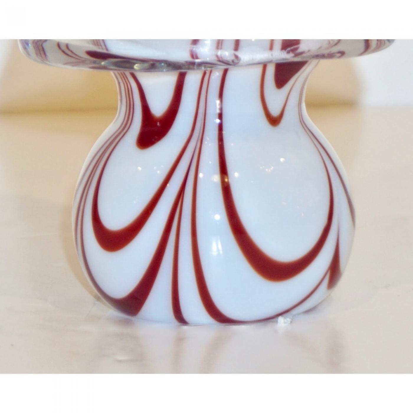 Formia Murano - Formia Italian Vintage Murano Glass White and Red ...