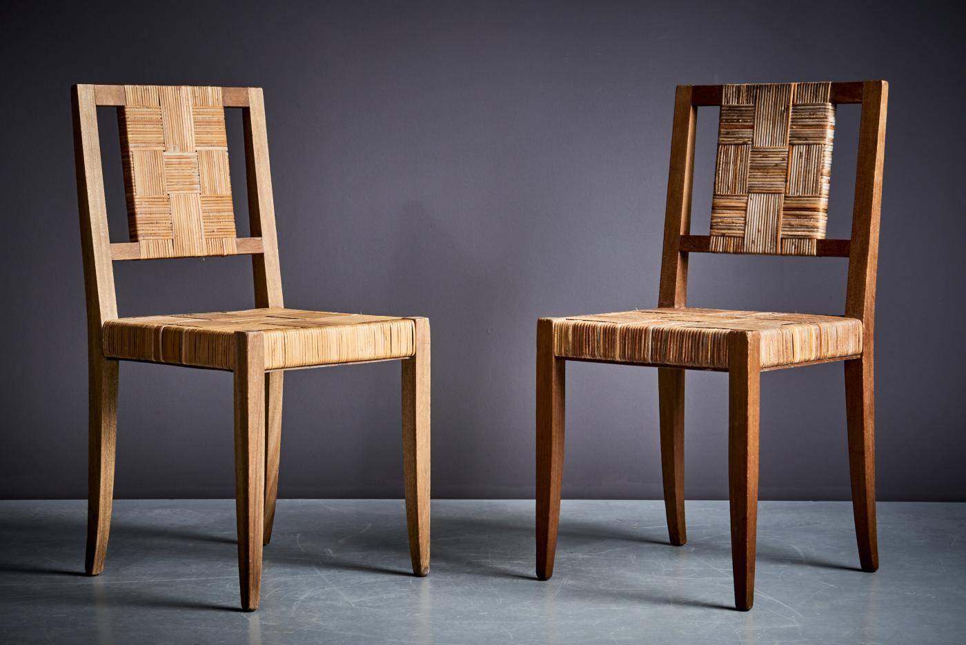 Francis Jourdain - Pair of Francis Jourdain Art Deco Side Chairs France ...