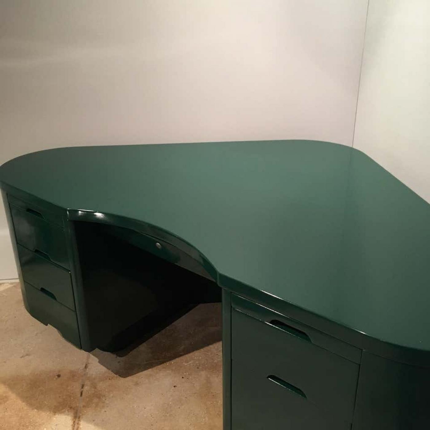 Frank Fletcher - Art Deco Racing Green Fletcher Aviation Desk