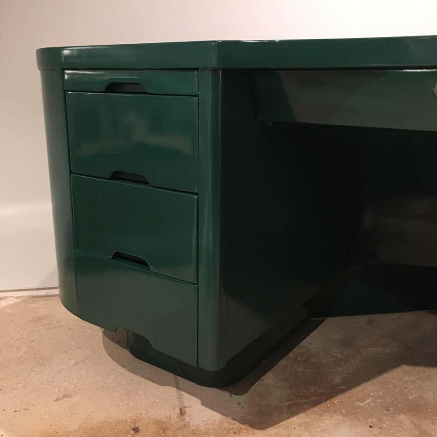 Frank Fletcher - Art Deco Racing Green Fletcher Aviation Desk