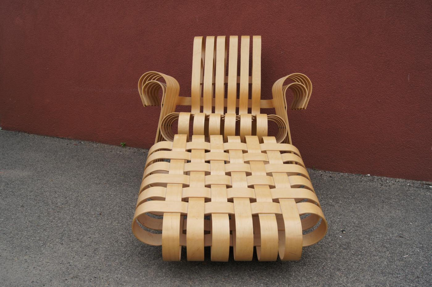 Frank Gehry - Power Play Lounge Chair and Ottoman by Frank Gehry for Knoll