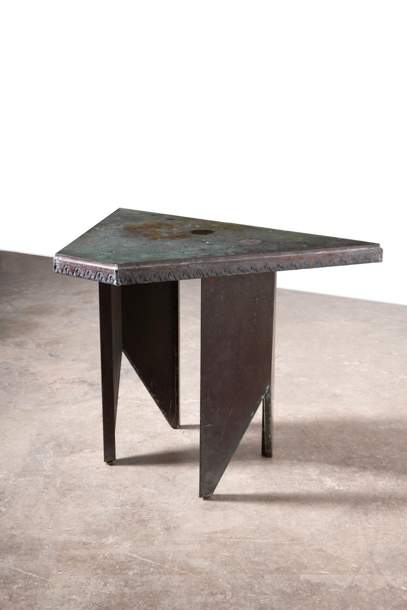 Frank Lloyd Wright - Frank Lloyd Wright Custom Copper Table with ...