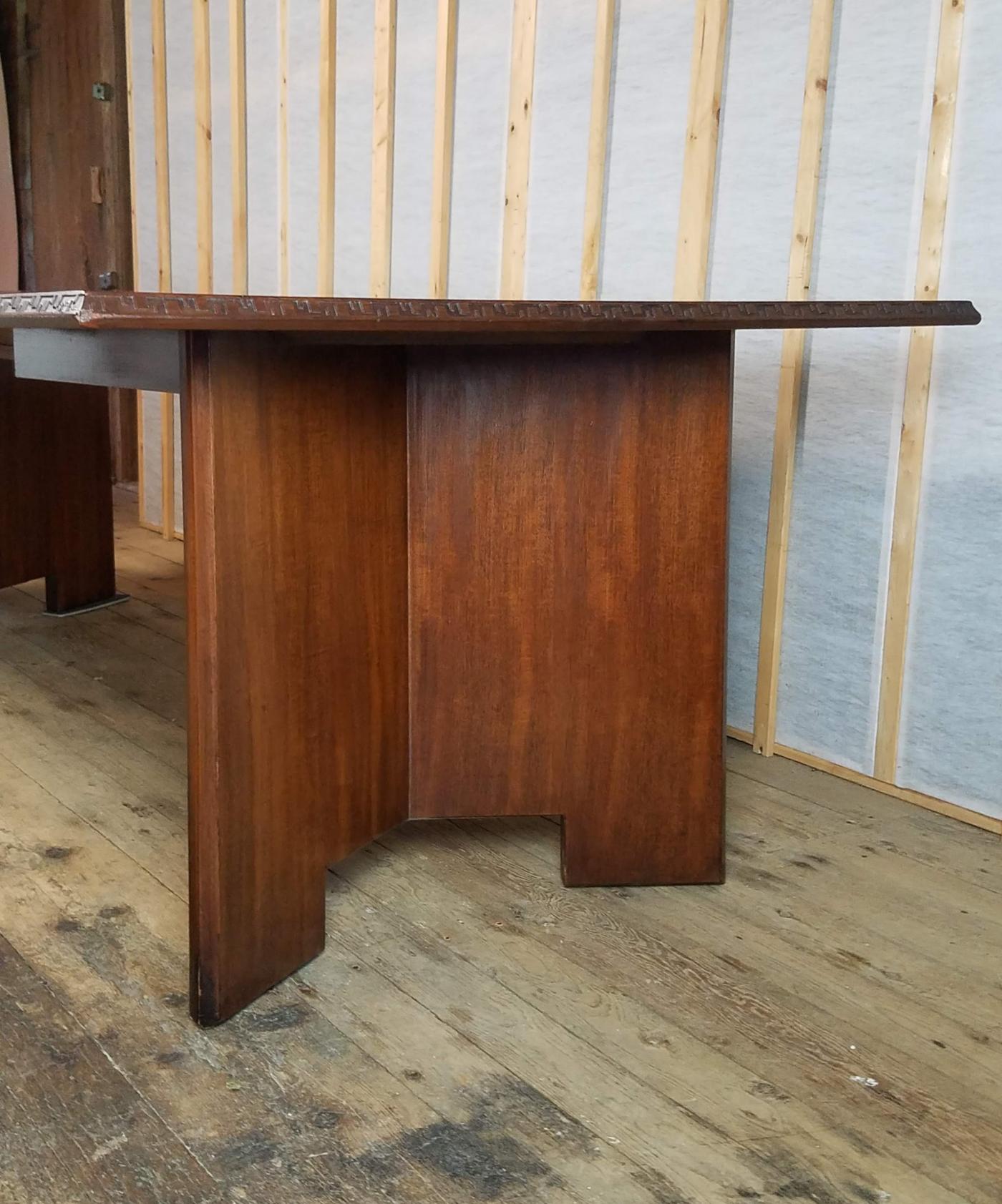 Frank Lloyd Wright - Frank Lloyd Wright Extension Mahogany Dining Table ...