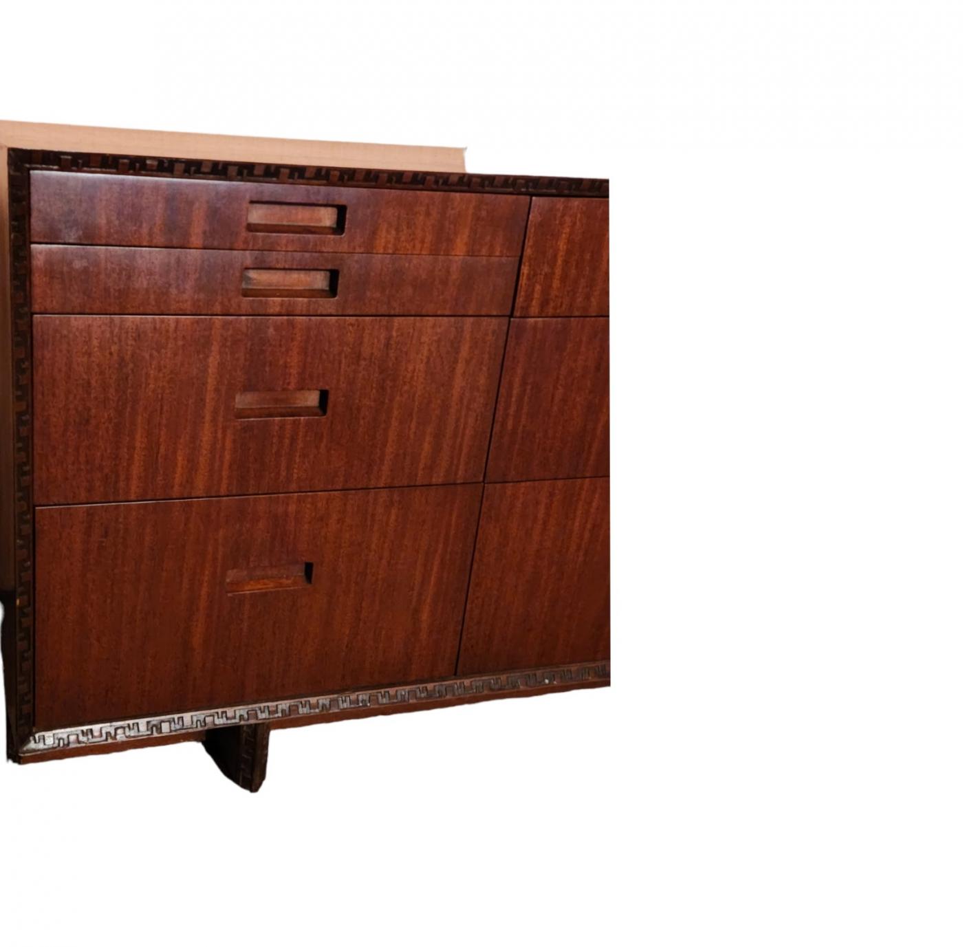 Frank Lloyd Wright - Frank Lloyd Wright Mahogany 11 Drawer Dresser ...