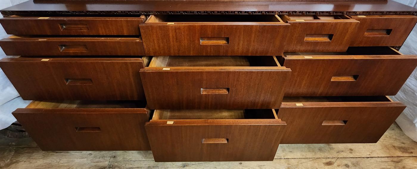 Frank Lloyd Wright - Frank Lloyd Wright Mahogany 11 Drawer Dresser ...