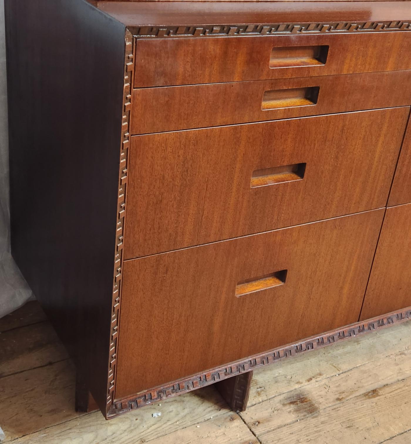 Frank Lloyd Wright - Frank Lloyd Wright Mahogany 11 Drawer Dresser ...
