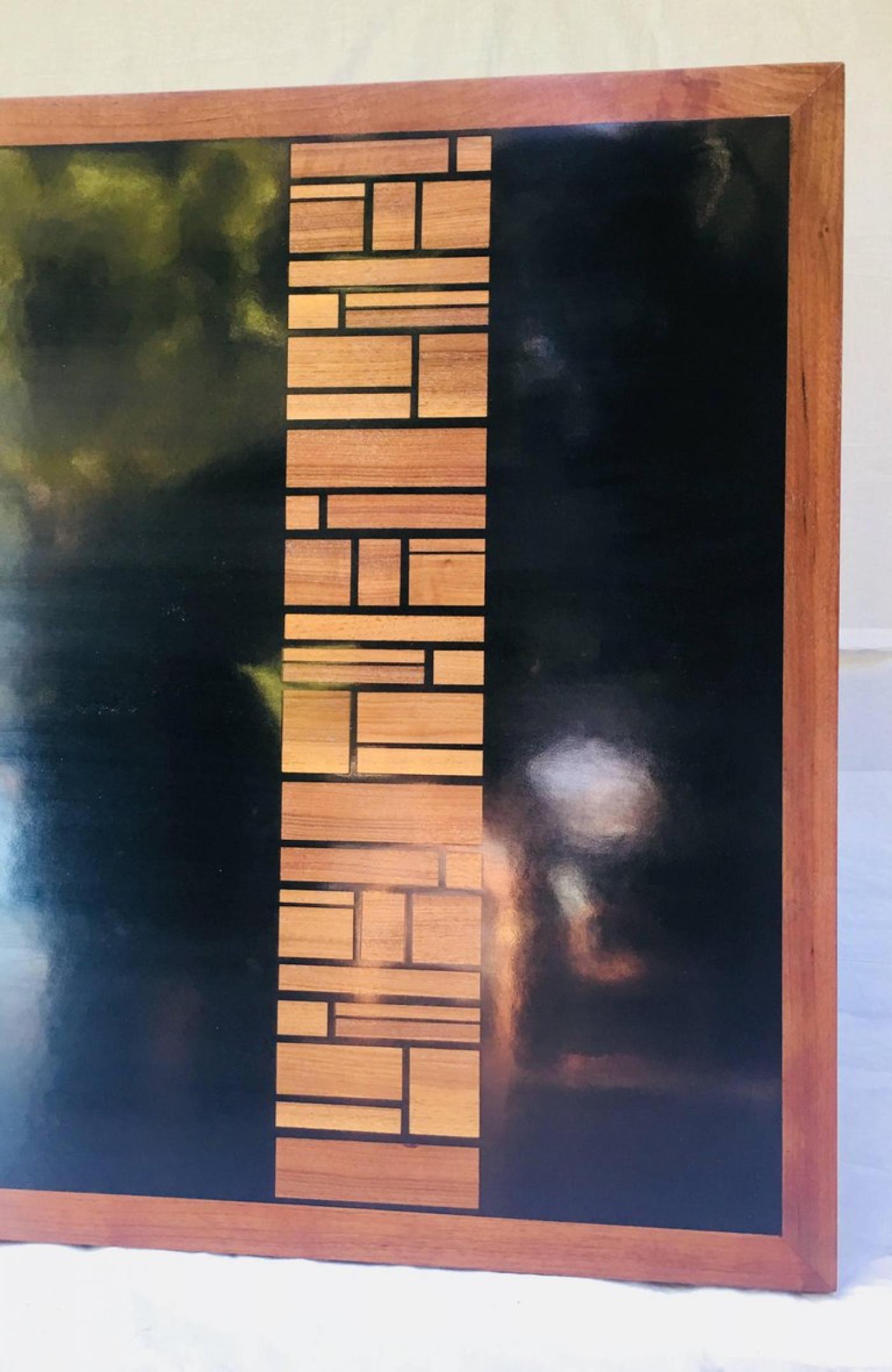 Frank Rohloff - Walnut and Black Resin Coffee Table Frank Lohloff ...