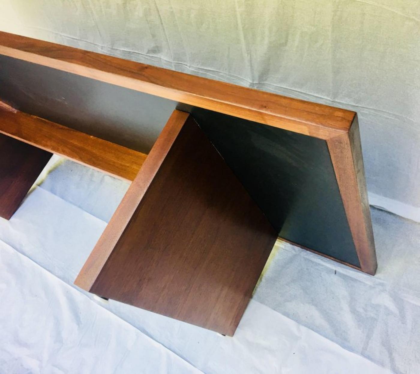 Frank Rohloff - Walnut and Black Resin Coffee Table Frank Lohloff ...