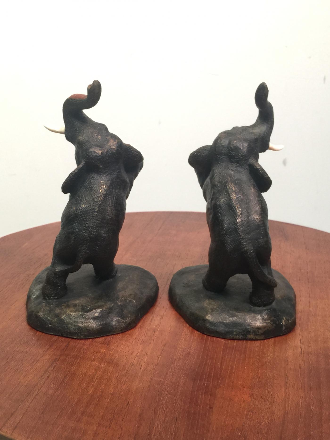 Franz Walter Bergmann - PLAYFUL POLYCHROMED AUSTRIAN BRONZE ELEPHANT ...