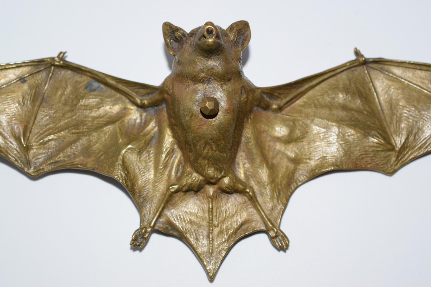 Franz Xavier Bergmann - Rare Bronze Bat Bell