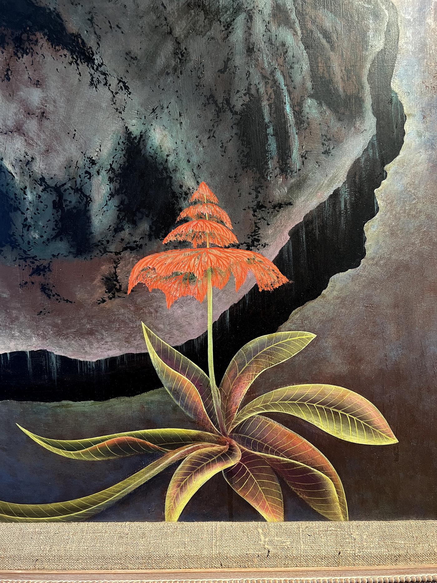 Frederick Haucke - Surrealist Landscape, Mountain with Nude Woman ...