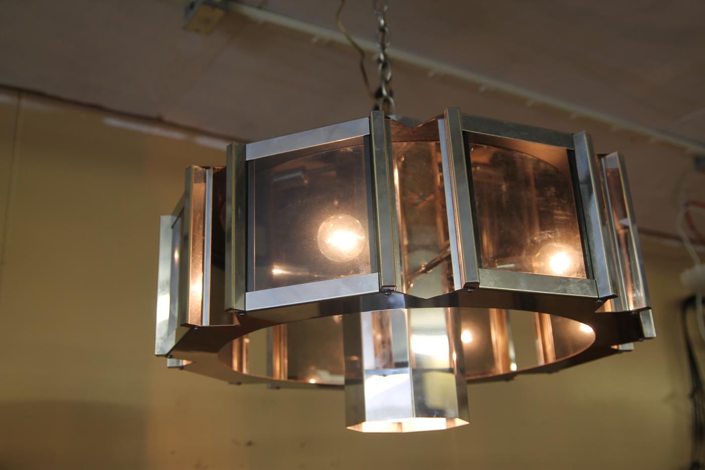 Frederick Raymond - Frederick Raymond Chrome Chandelier from the 1970's