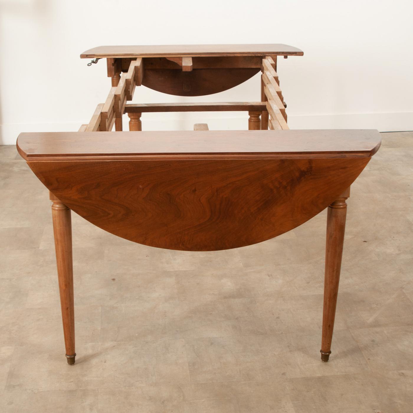 French 19th Century Extending Drop Leaf Table