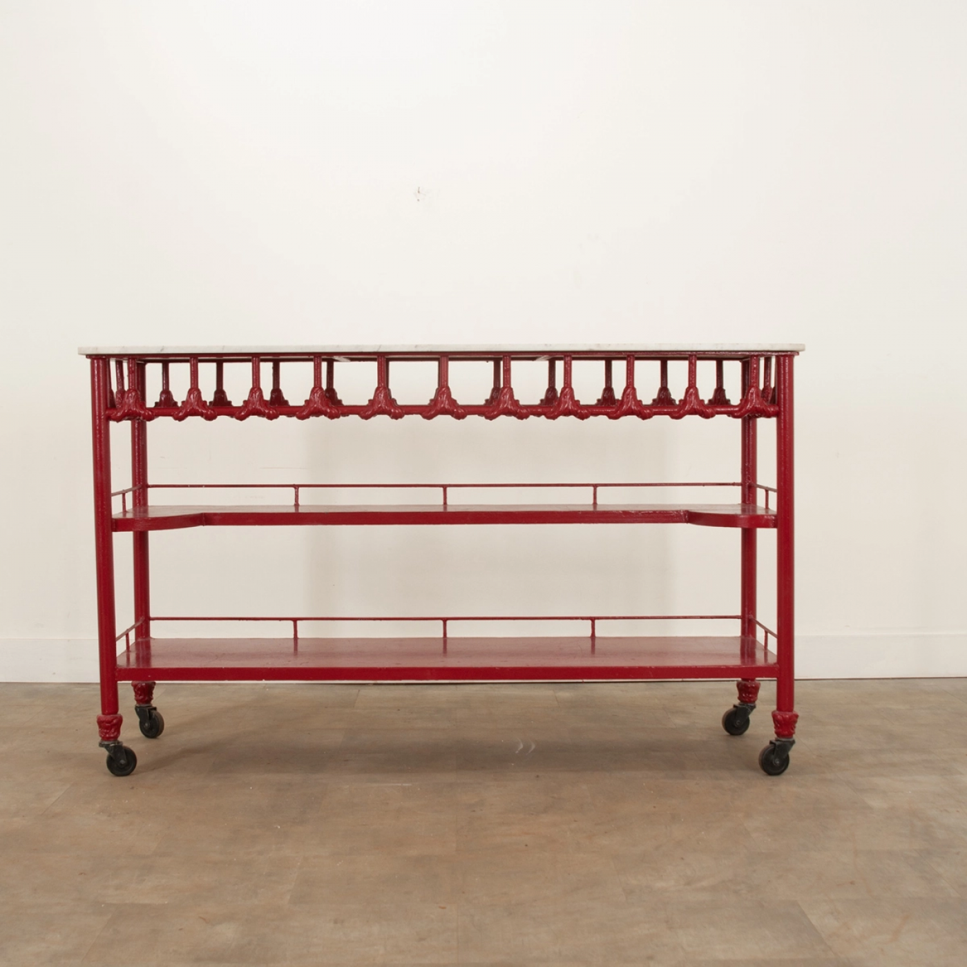 French 19th Century Lacquered Iron Chefs Table