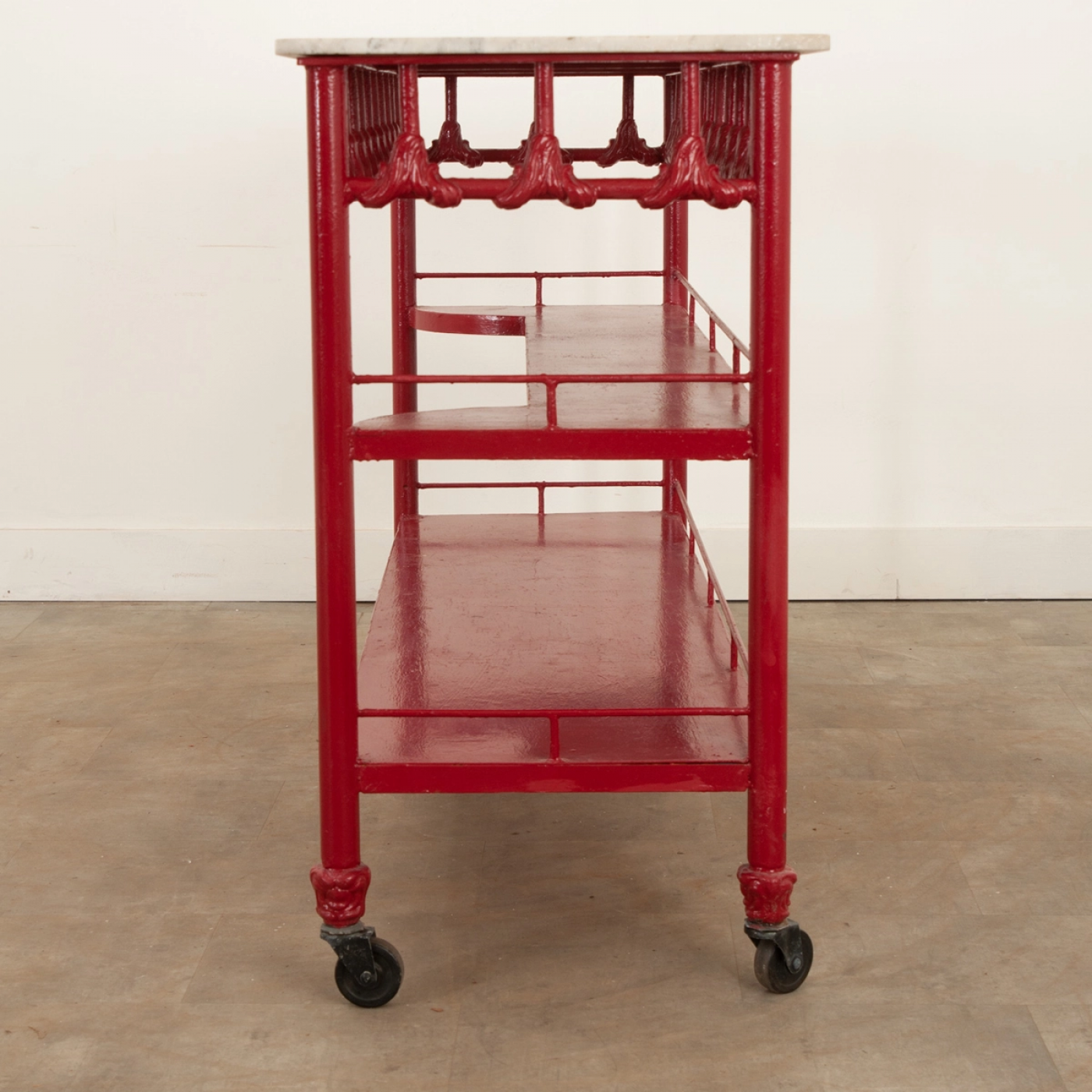 French 19th Century Lacquered Iron Chefs Table