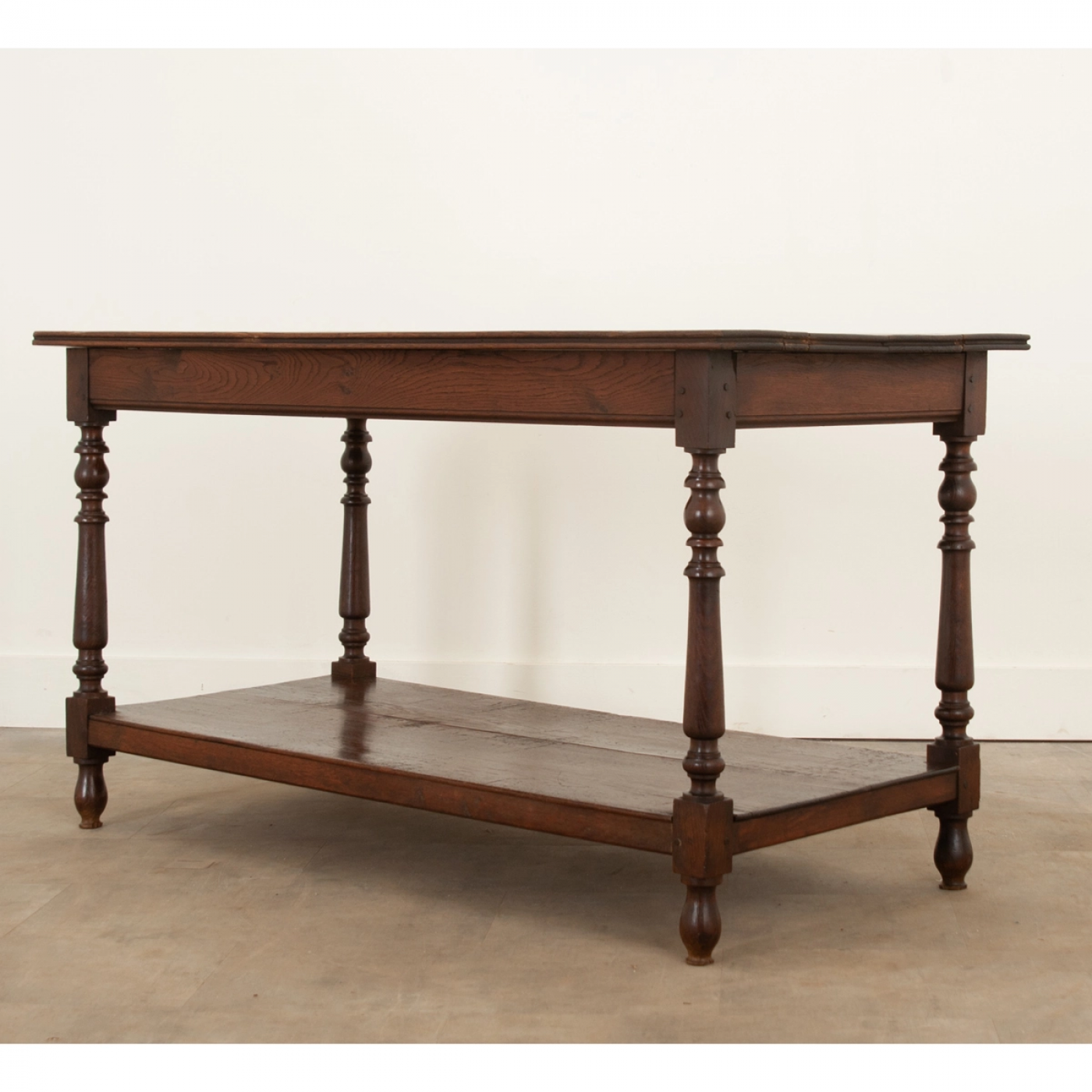 French 19th Century Oak Drapery Table