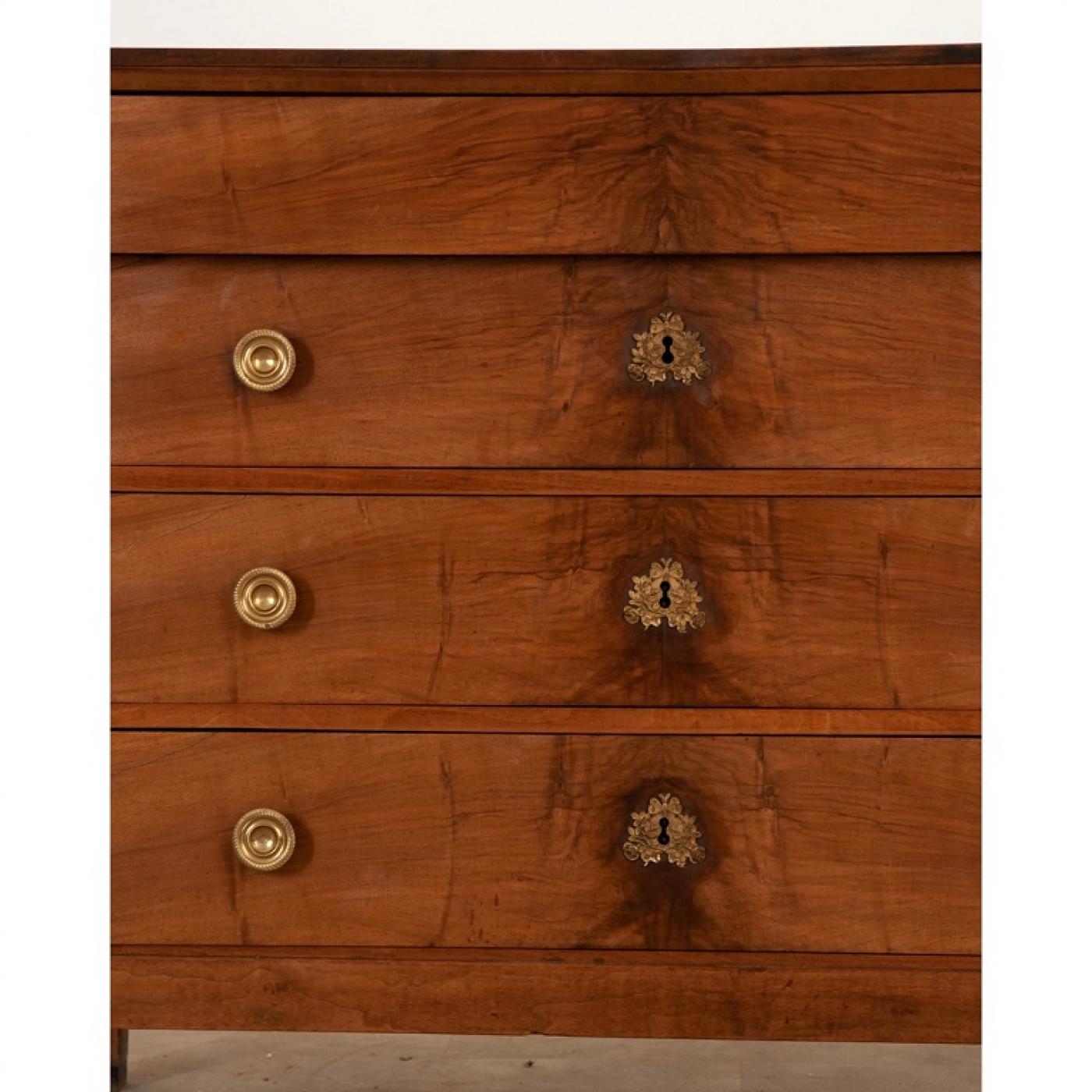 French 19th Century Walnut Empire Commode French 19th Century Walnut Empire Commode