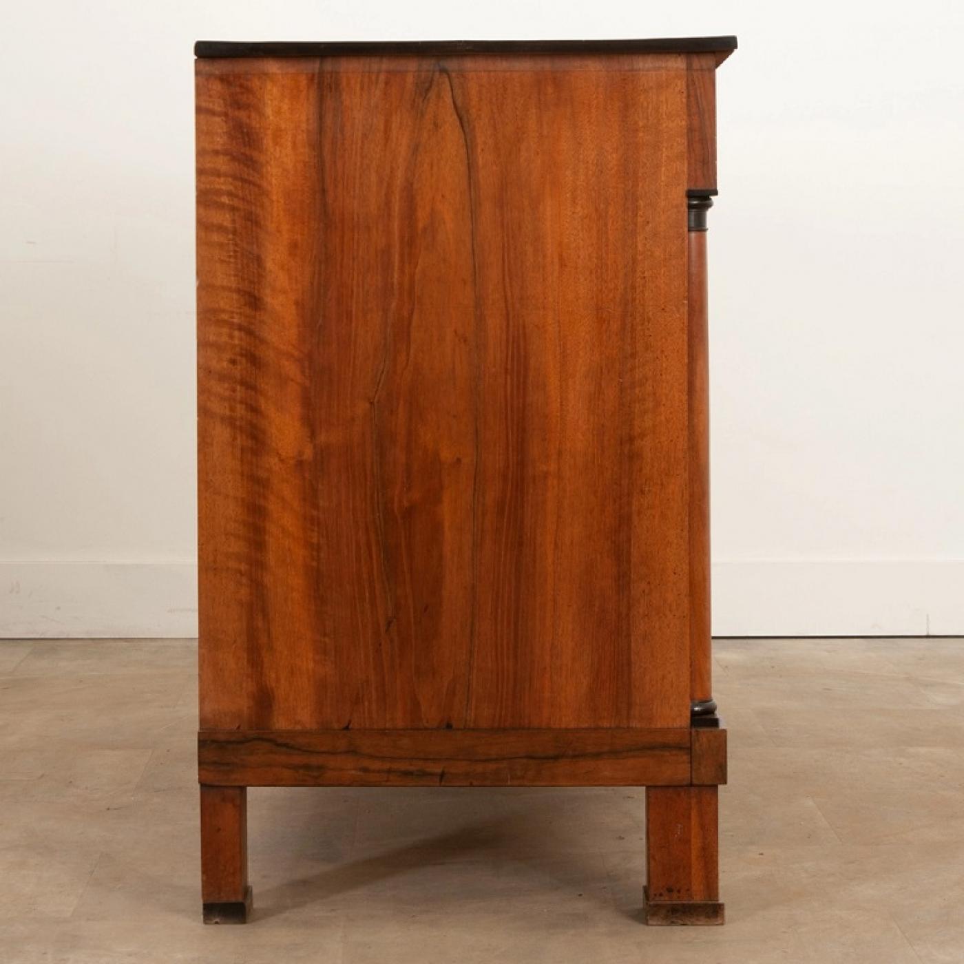 French 19th Century Walnut Empire Commode French 19th Century Walnut Empire Commode