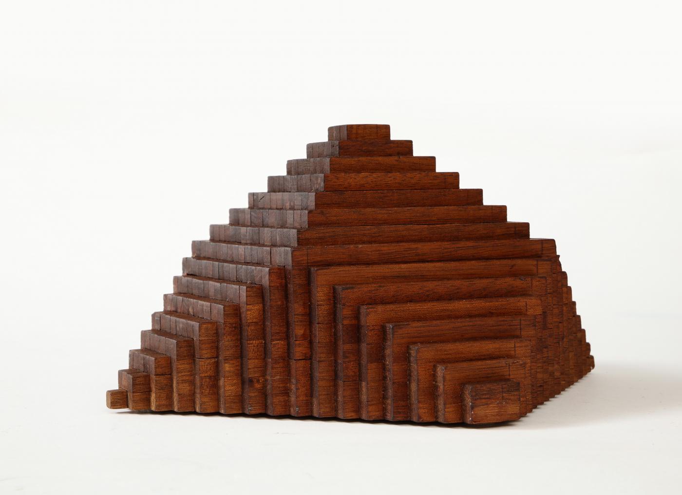 French Block Carved Pyramid, Circa 1960s