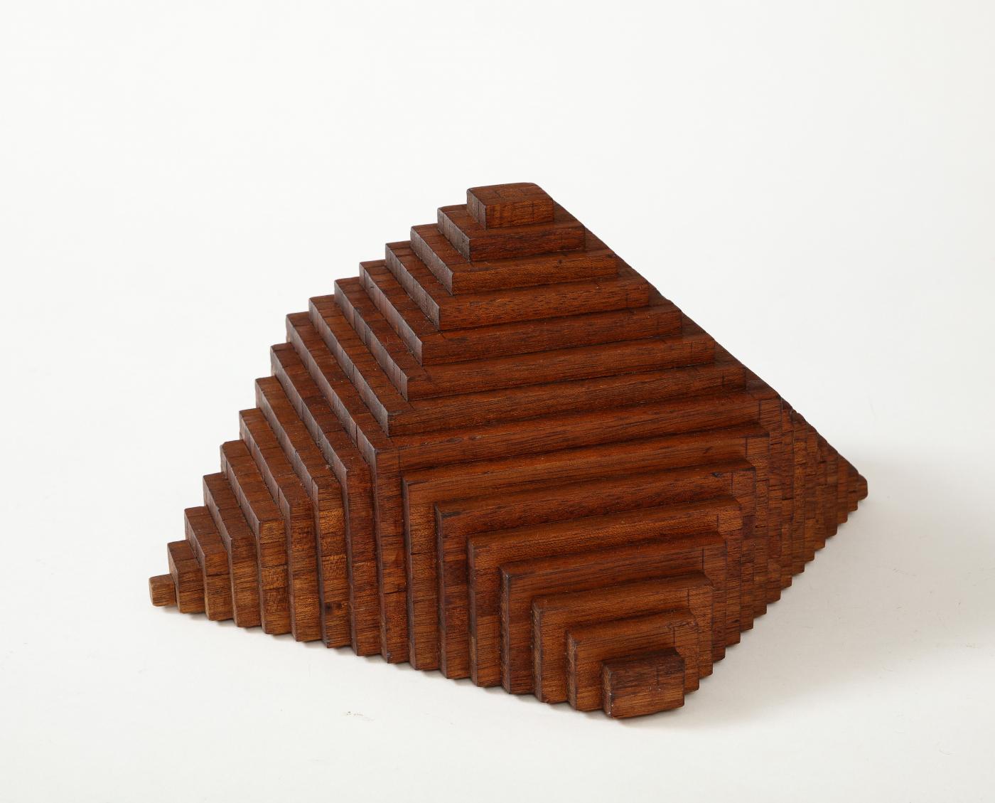French Block Carved Pyramid, Circa 1960s