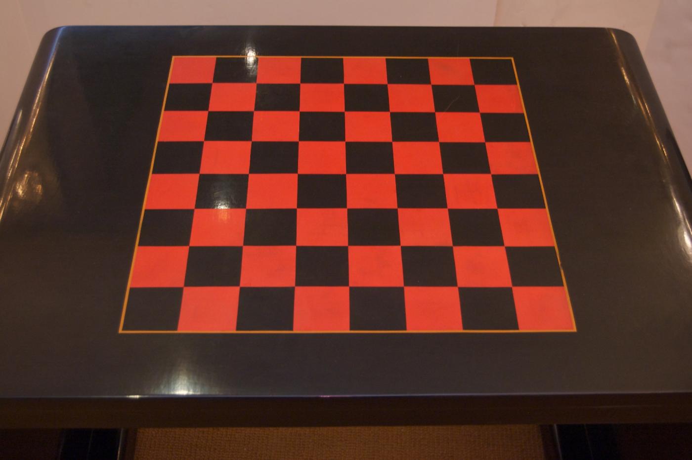 Chinoiserie - French Chinoiserie Lacquer Game Table