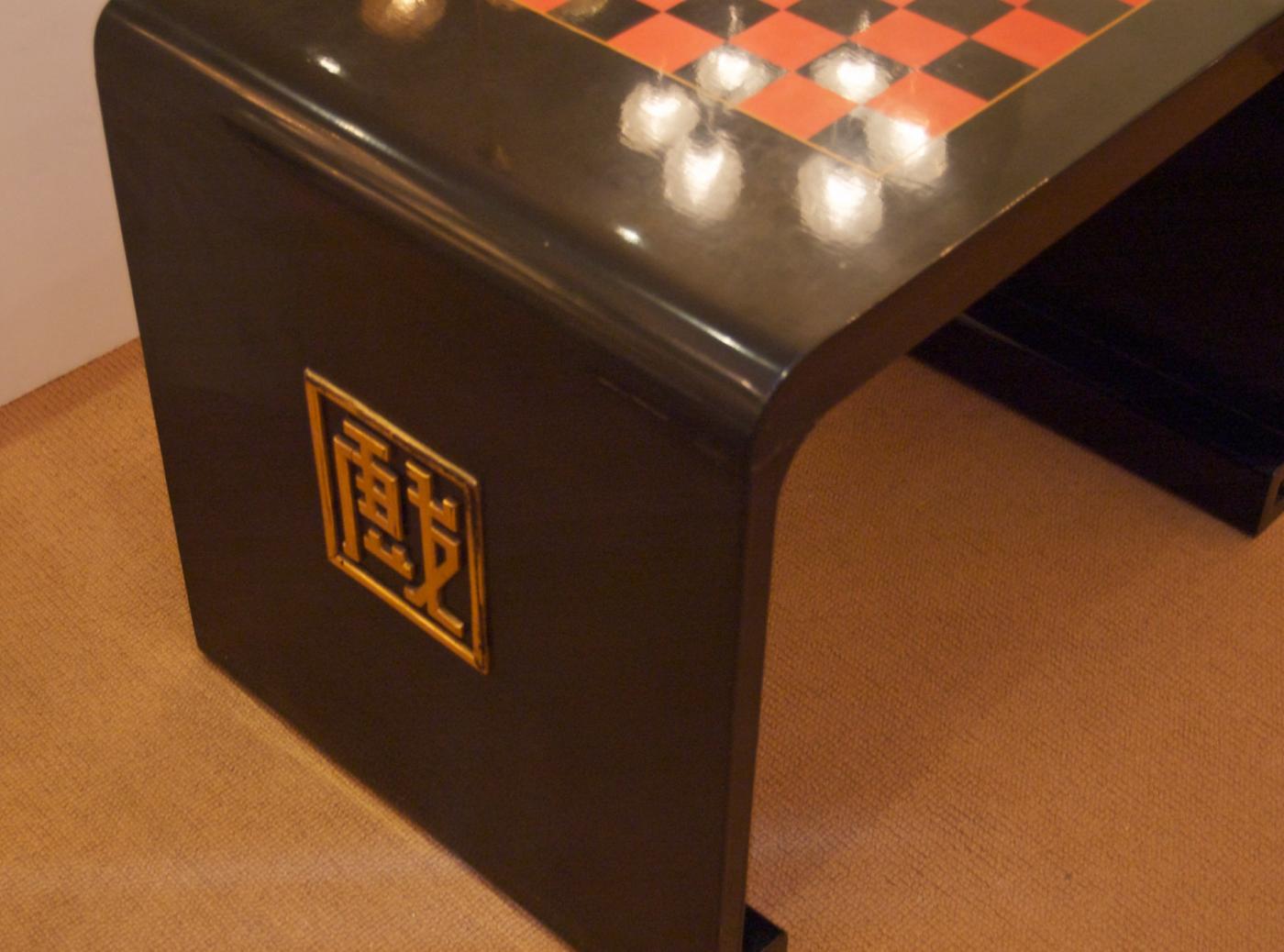 Chinoiserie - French Chinoiserie Lacquer Game Table