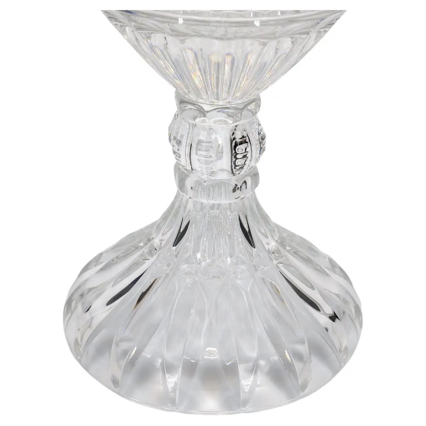 French Cut Crystal Tall Covered Decorative Piece / Urn