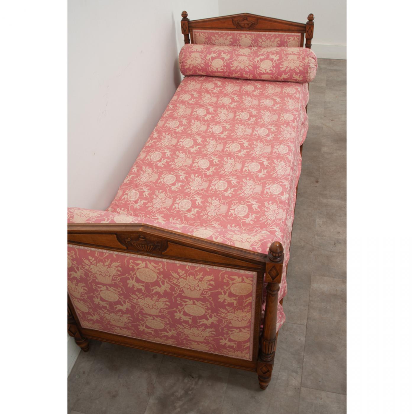 French Directoire Walnut Daybed & Crown