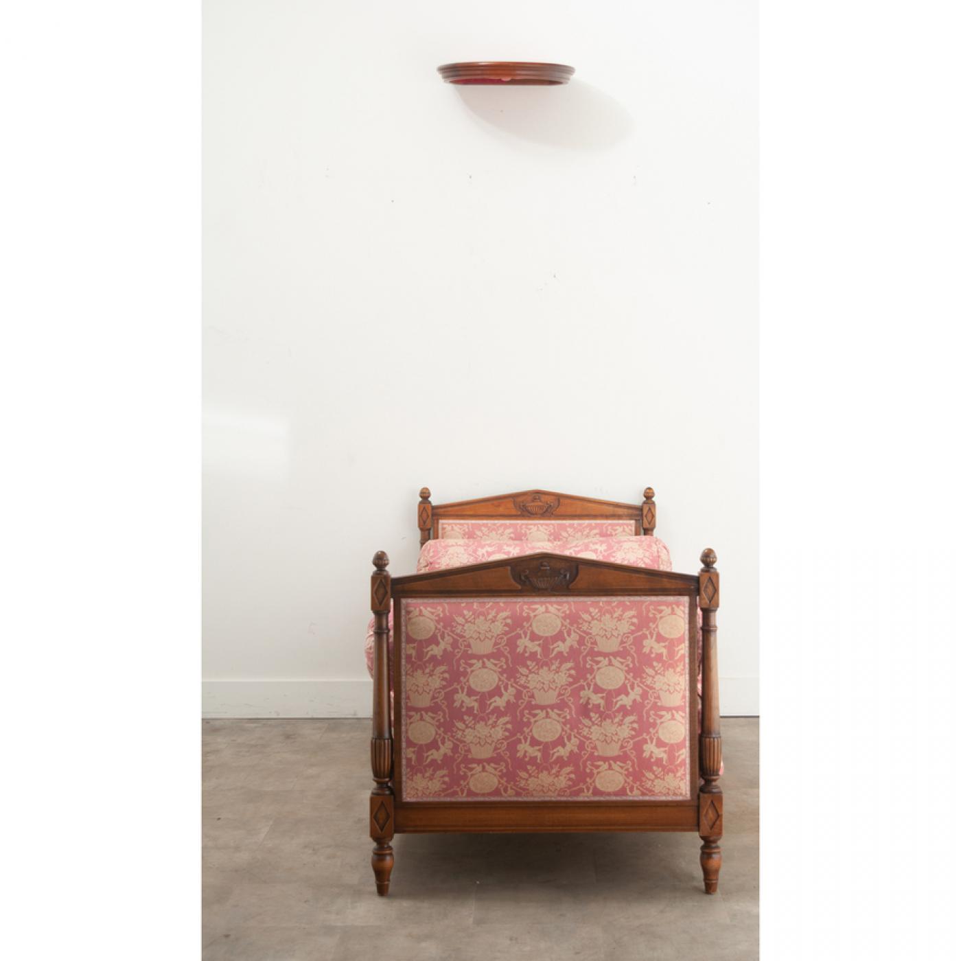 French Directoire Walnut Daybed & Crown