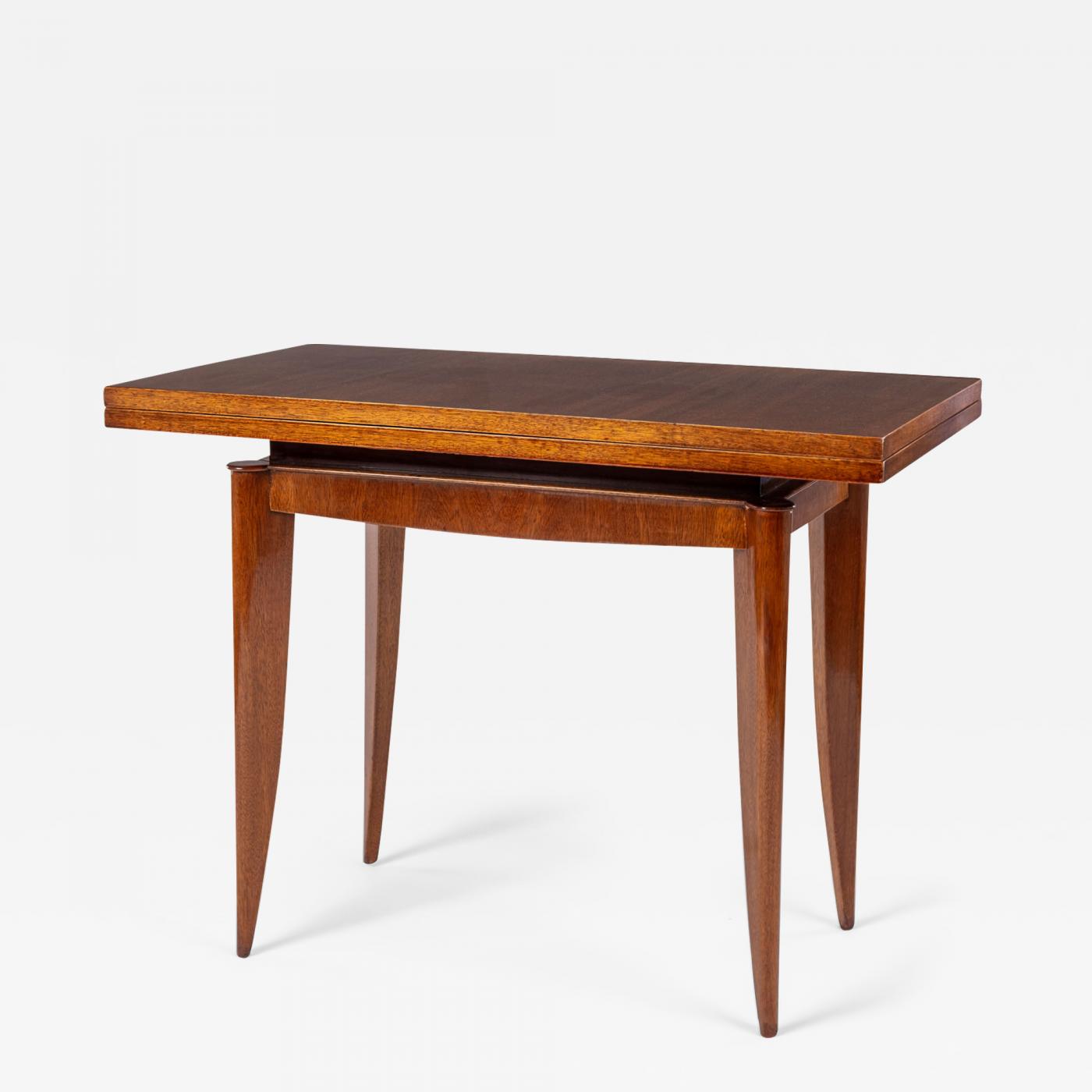 French Mahogany Flip-Top Console