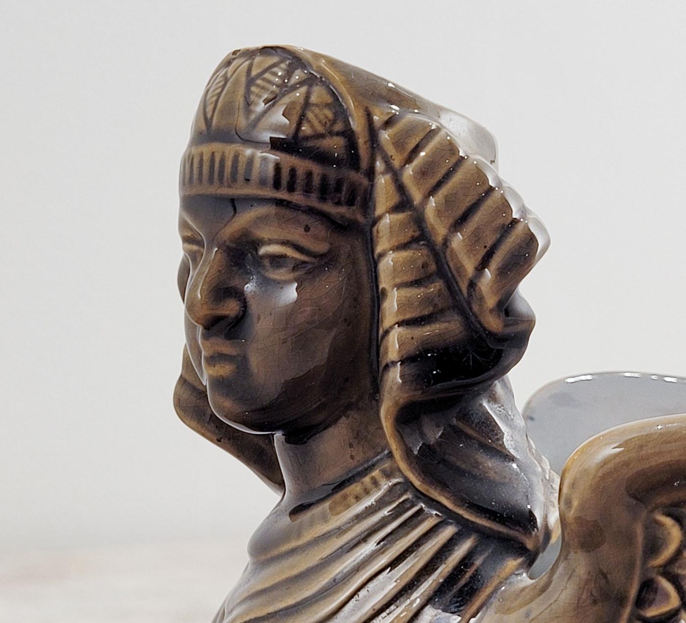 French Majolica Sphinx circa 1880
