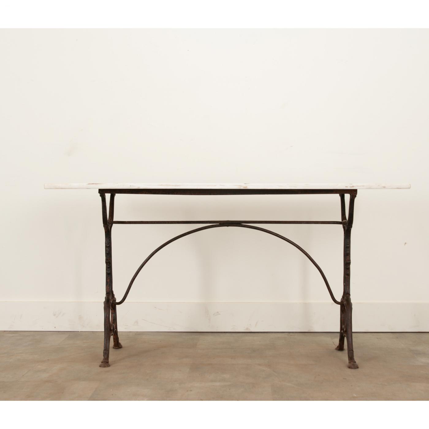 French Marble Top Bistro Table