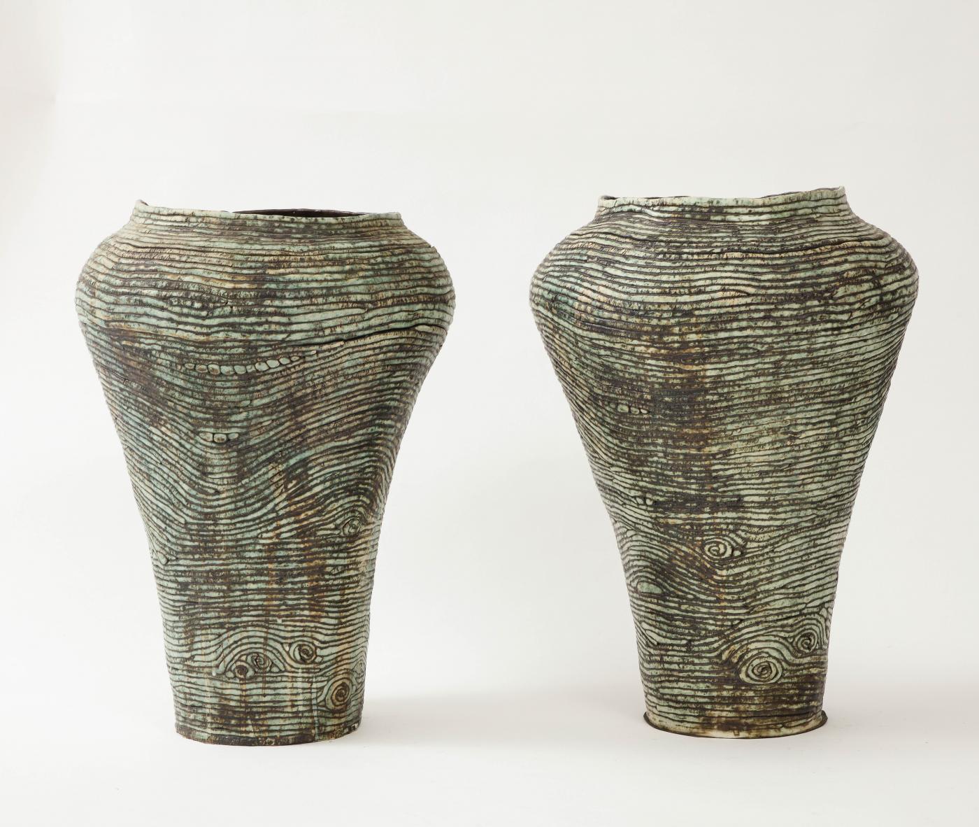 XL Handbuilt French Mid Century Ceramic Vessels