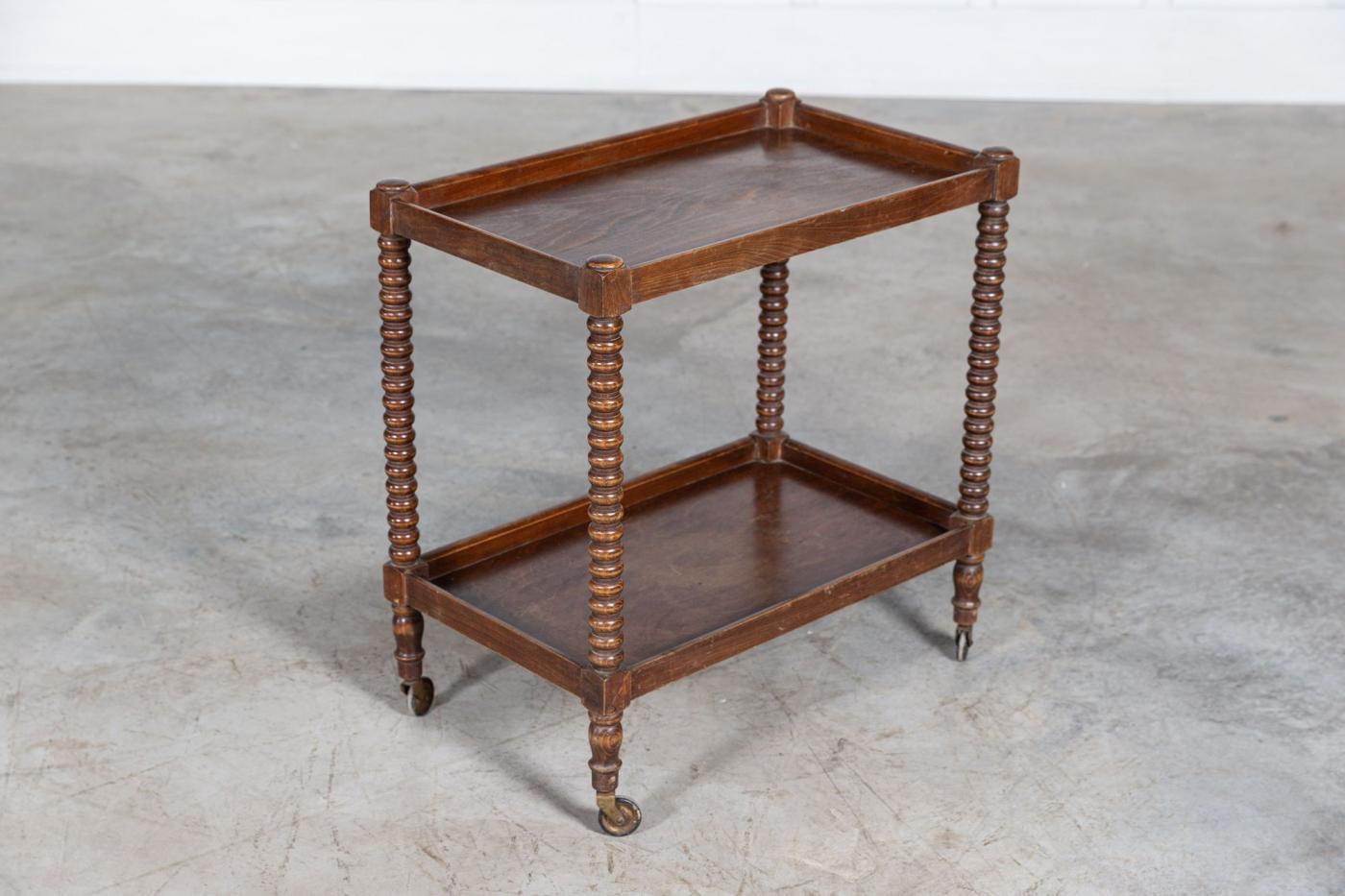 French Oak Bobbin Drinks Trolley