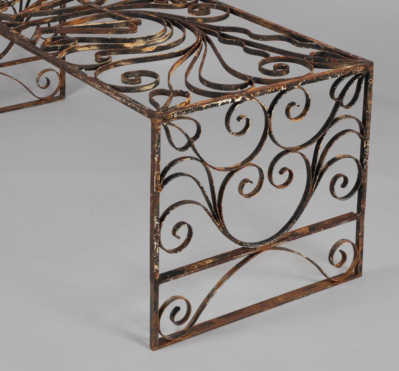 French Parisian Balcony Railing Transformed Into Coffee Table