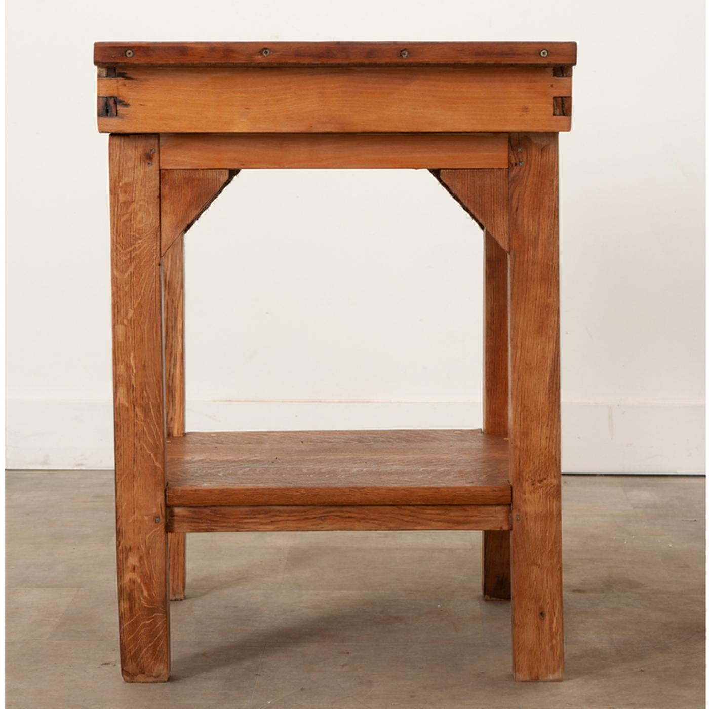 French Square Butcher Block Table