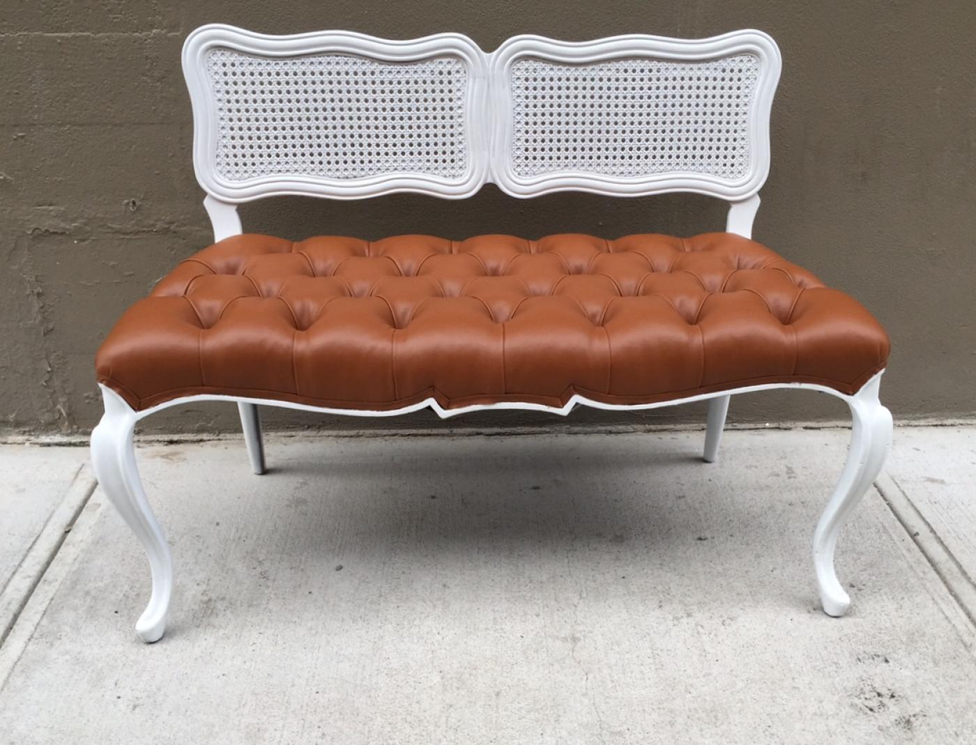 French Style Tufted Bench