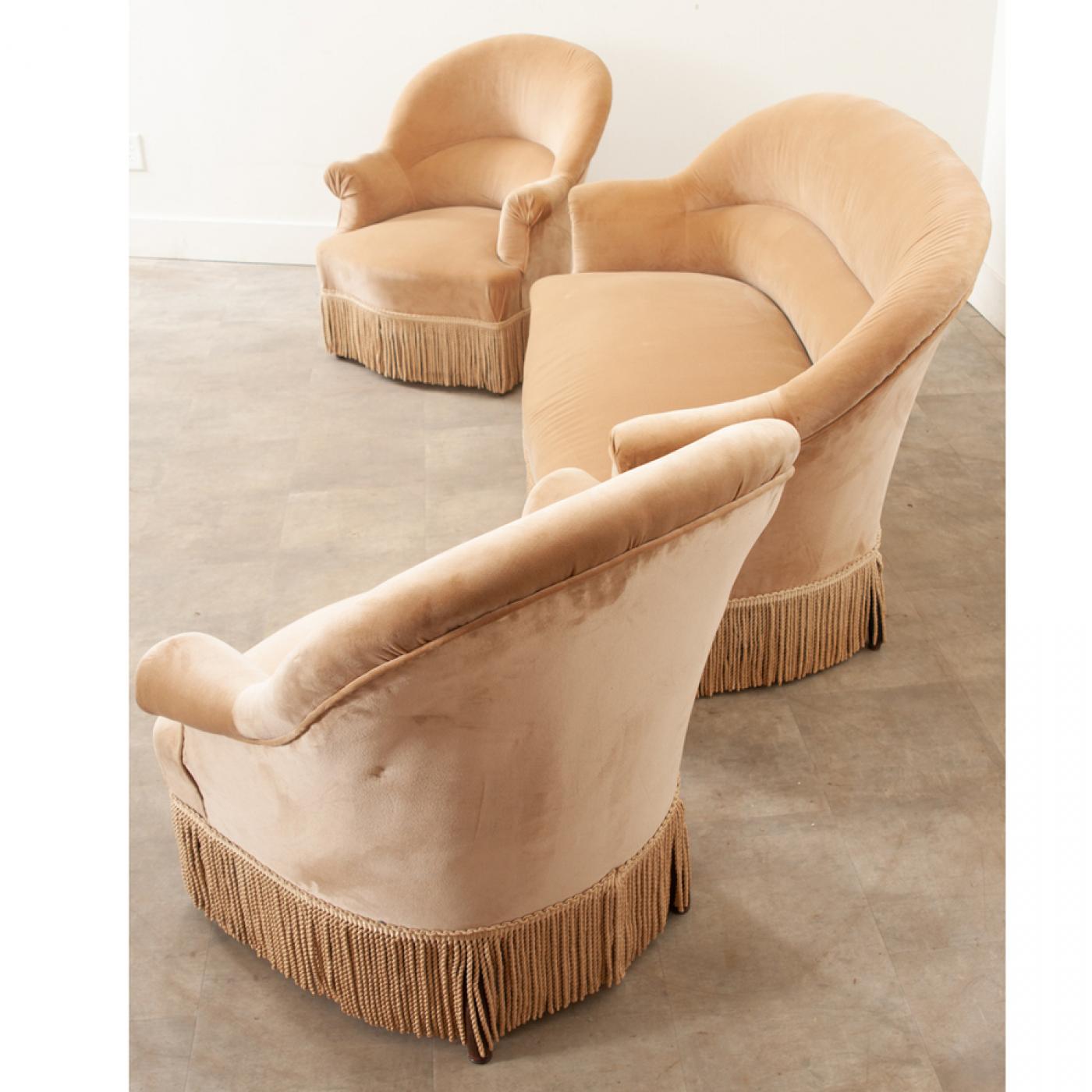 French Vintage Art Deco Style Parlor Set