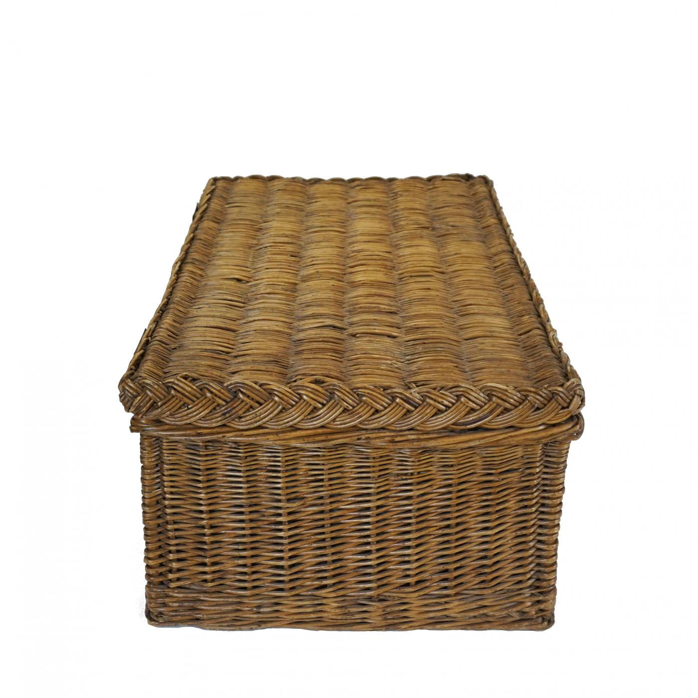 French Vintage Wicker Case, circa 1960s