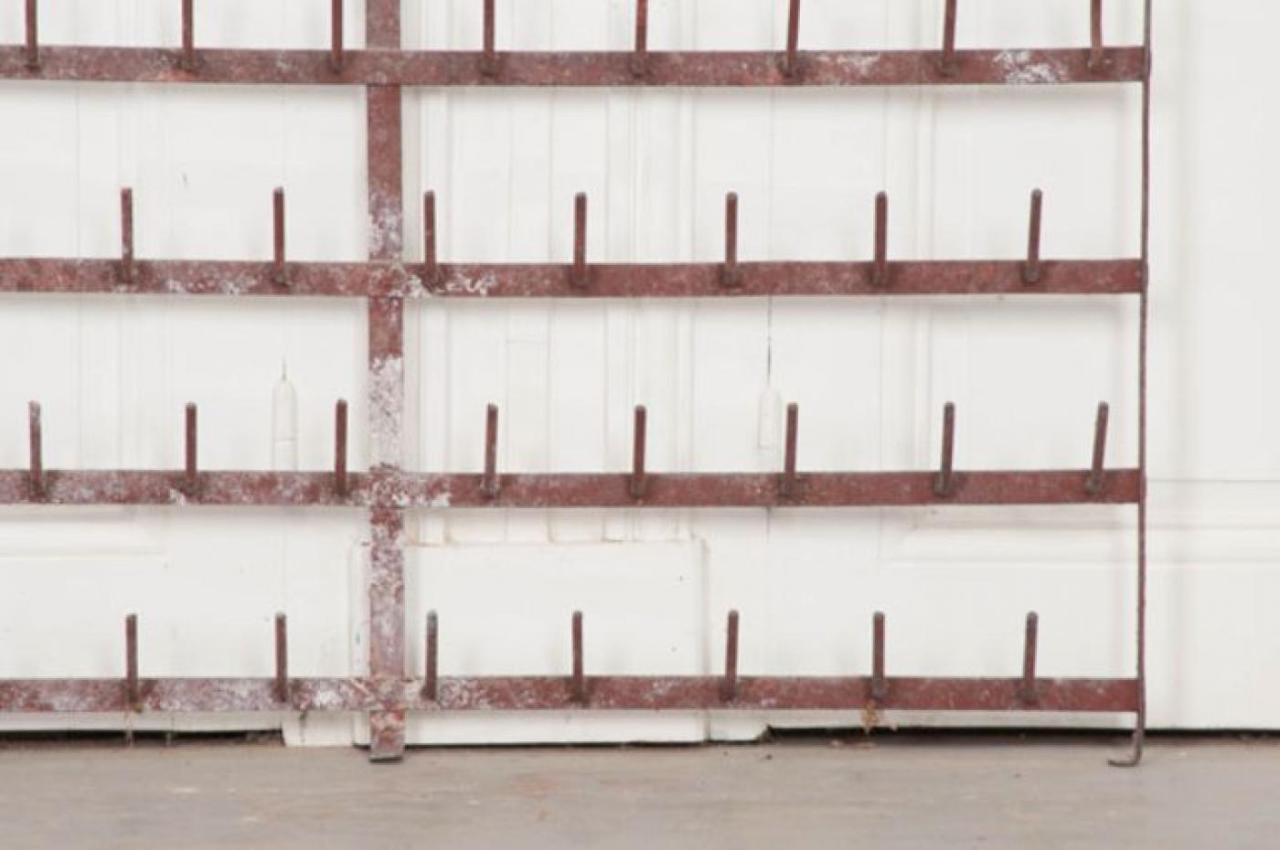 French Wall Mounted Wine Bottle Drying Rack