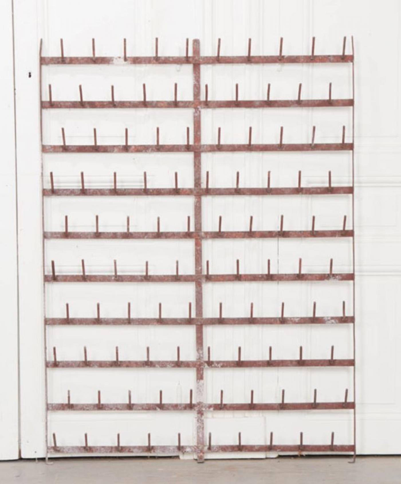 French Wall Mounted Wine Bottle Drying Rack