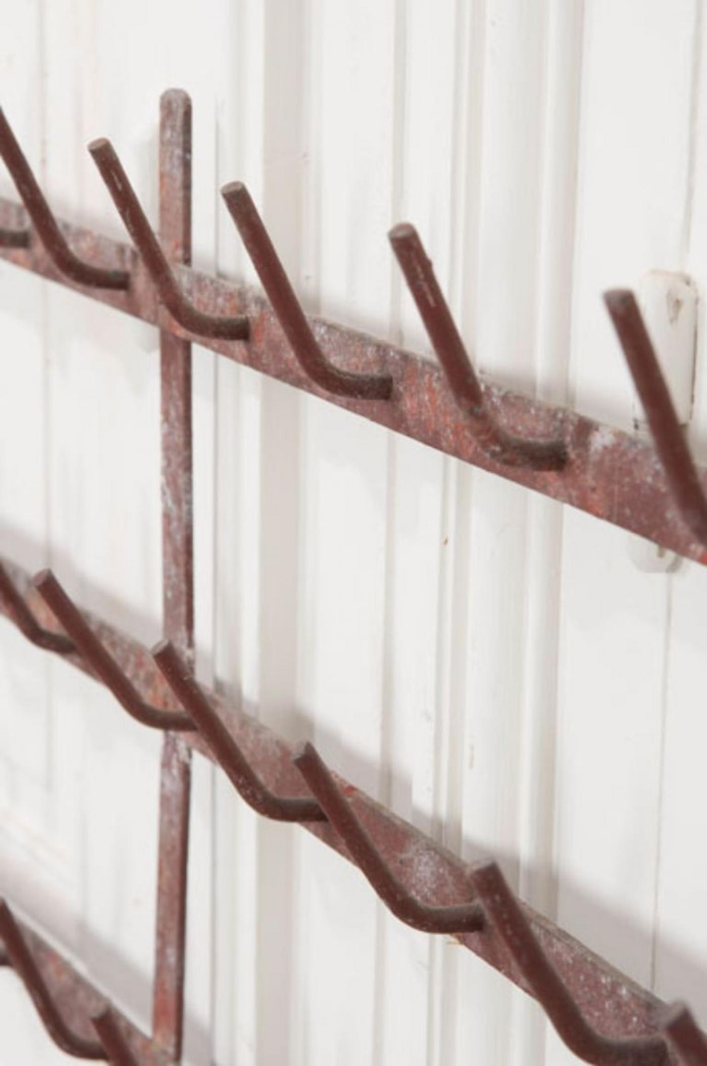 French Wall Mounted Wine Bottle Drying Rack