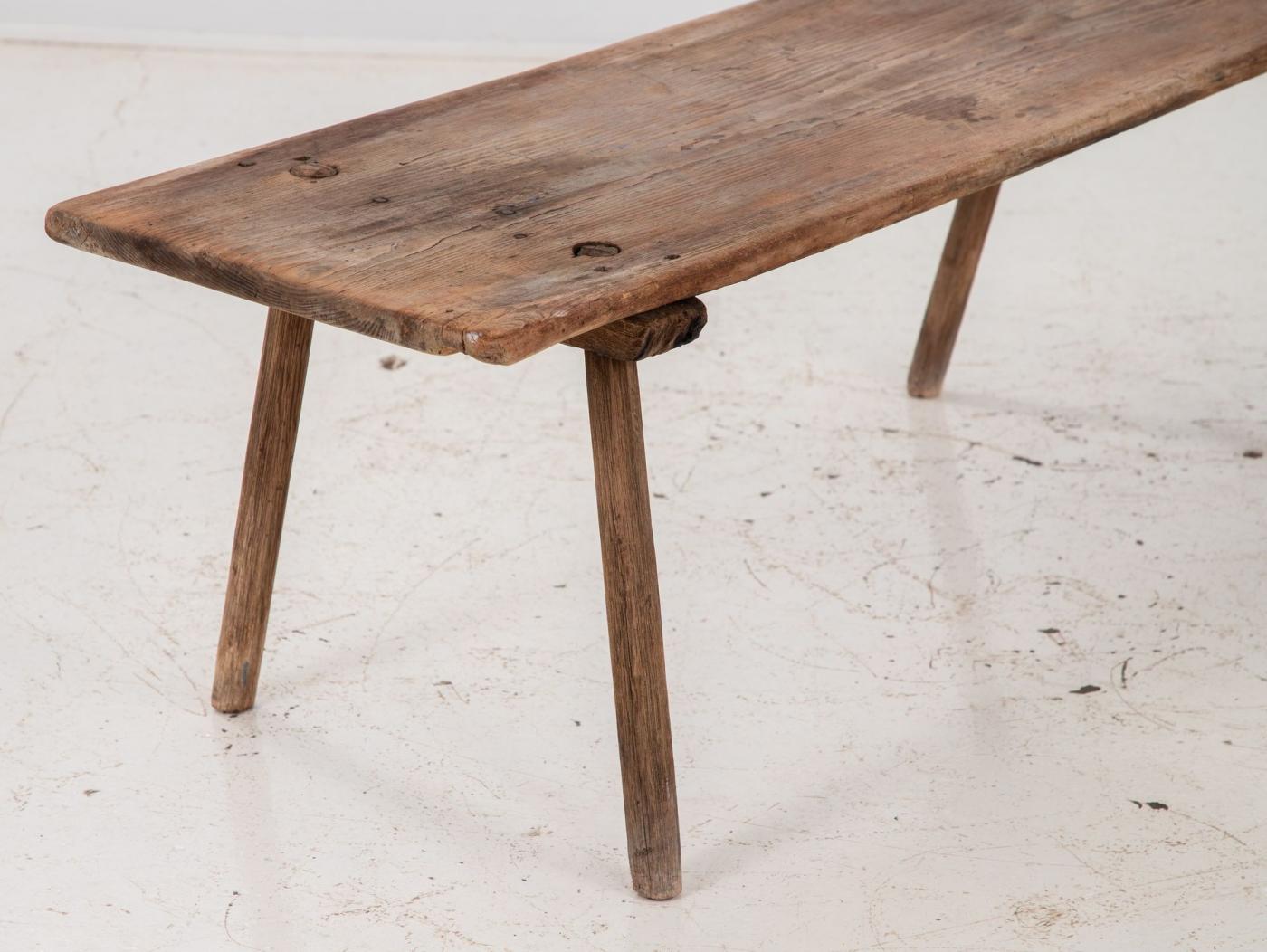 French Wood Pig Bench,19th Century